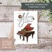 Christmas Card for Piano Teacher, Printable Grand Piano Christmas Card ...