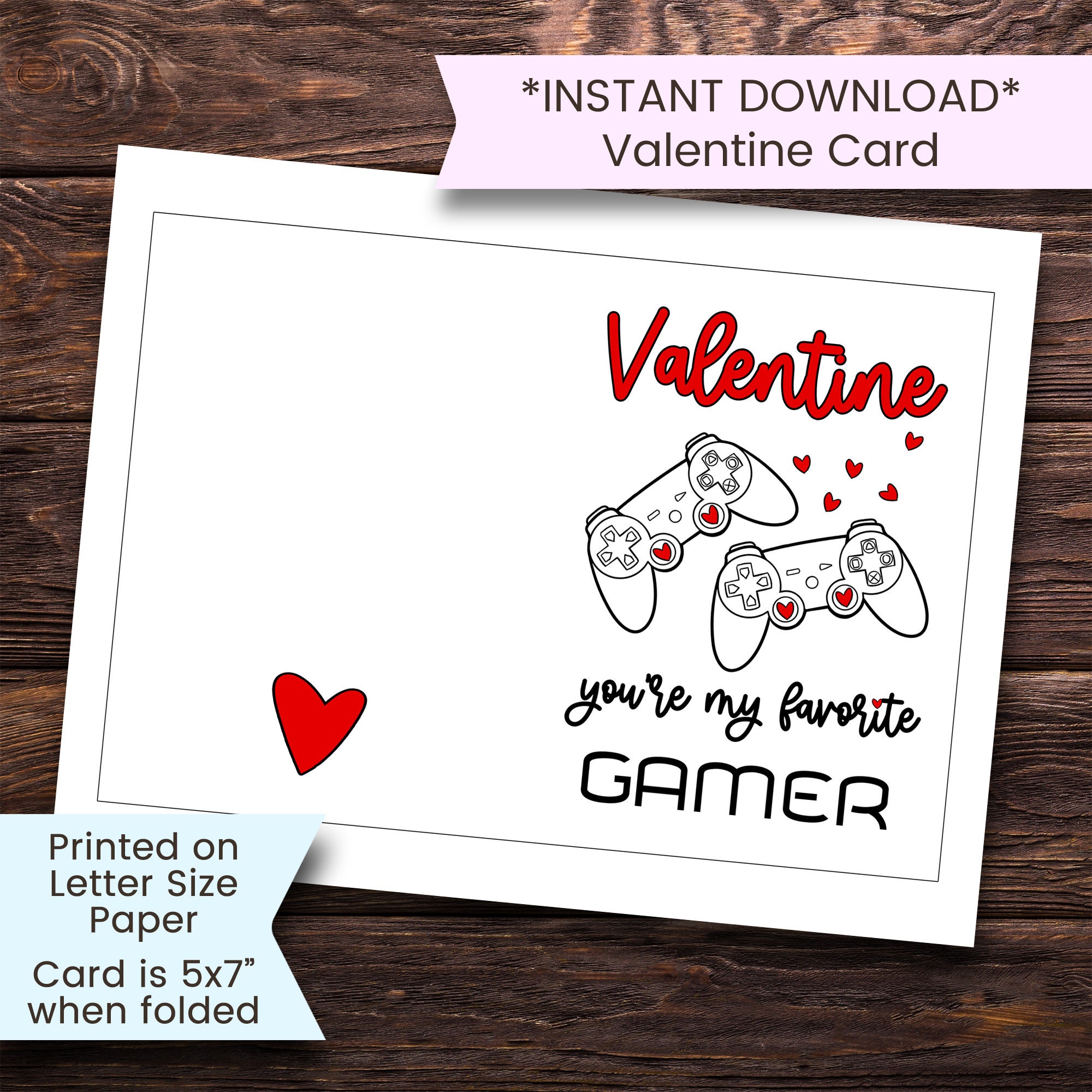 Gamer Valentine Card