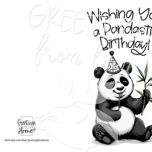 Printable Funny Birthday Card for Friend, Panda Birthday Card, for Kids ...