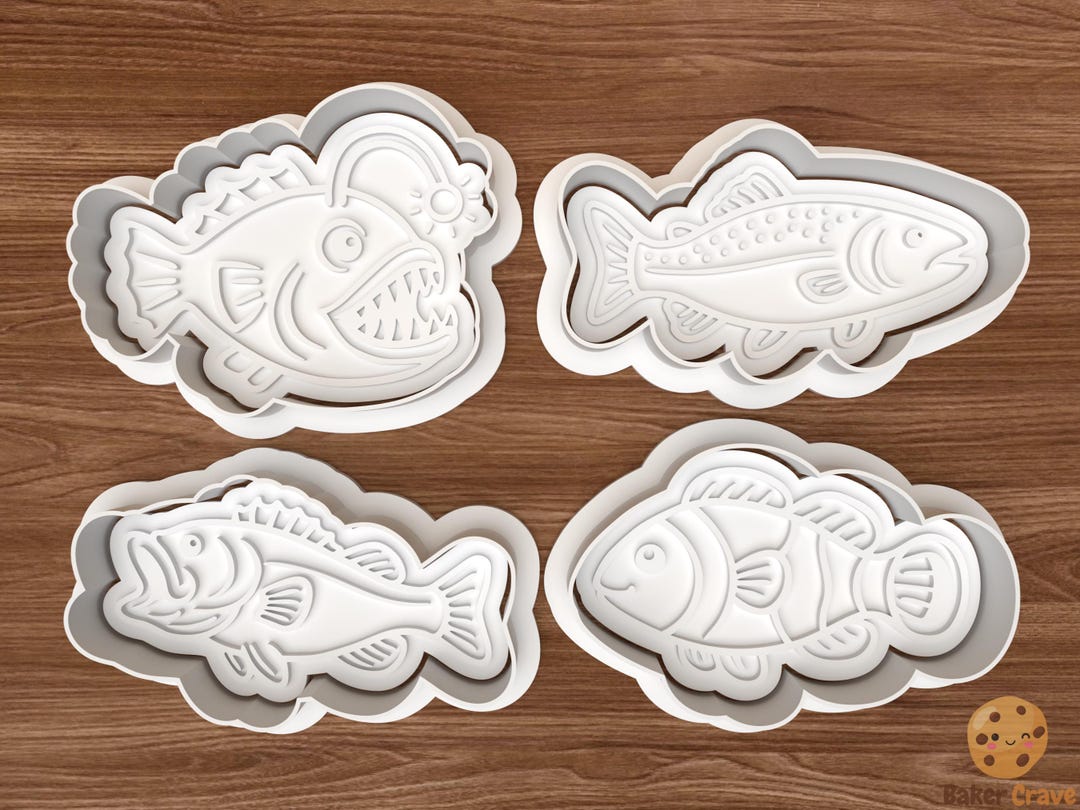 Fish Cookie Cutter Set STL File – 3D Printing Digital File – Instant ...