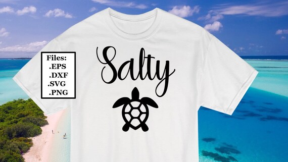 Salty Turtle Txt Digital File SVG PNG DXF Eps | Etsy