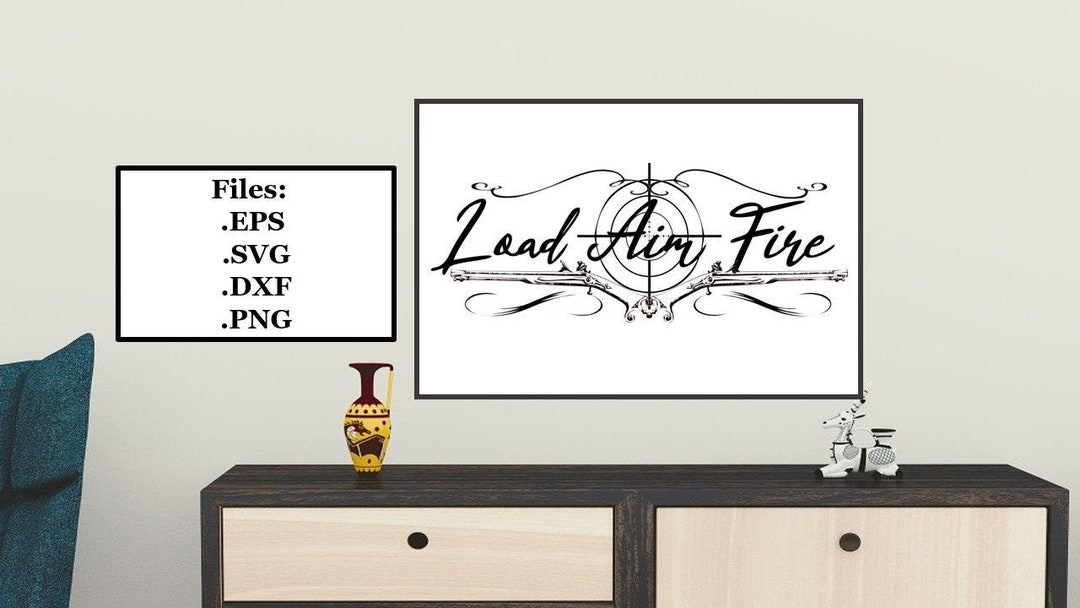 Load Aim Fire 1 White Crosshairs Digital File, SVG, PNG, DXF, Eps - Etsy