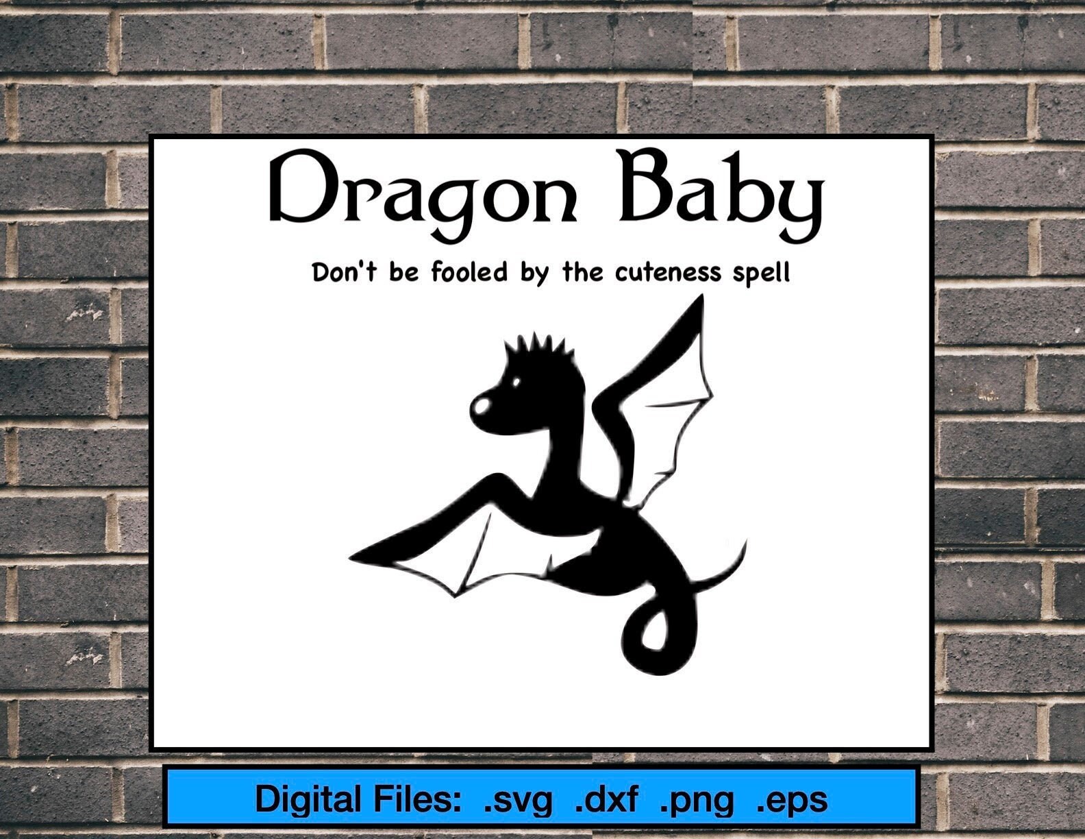 Dragon Baby With Dragon Txt File SVG, PNG, DXF, Eps - Etsy