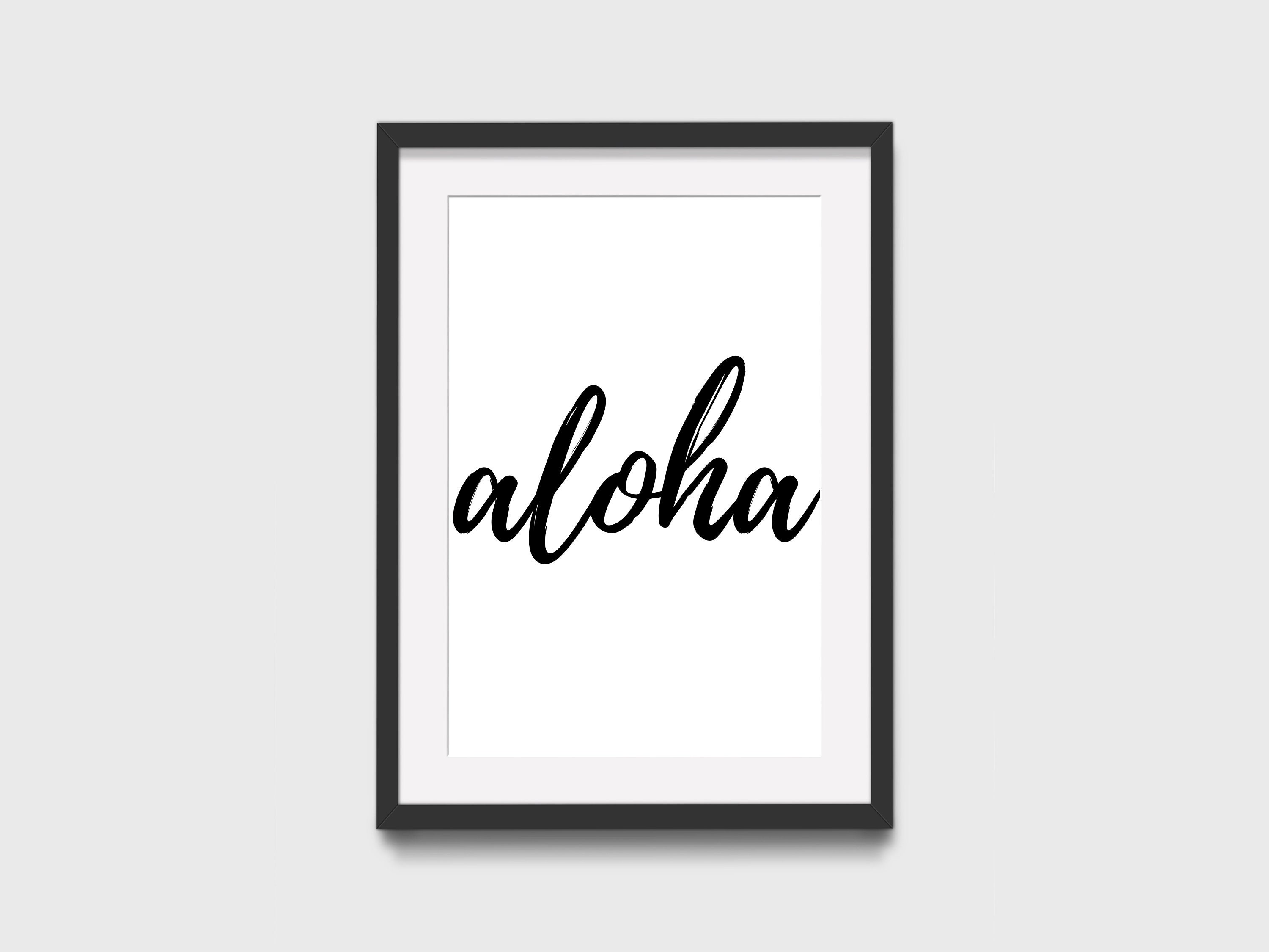 Descarga de fotos digitales, letras Aloha, imagen imprimible - Etsy España