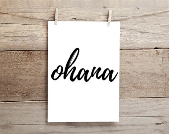 Ohana Printable Wall Art - Etsy