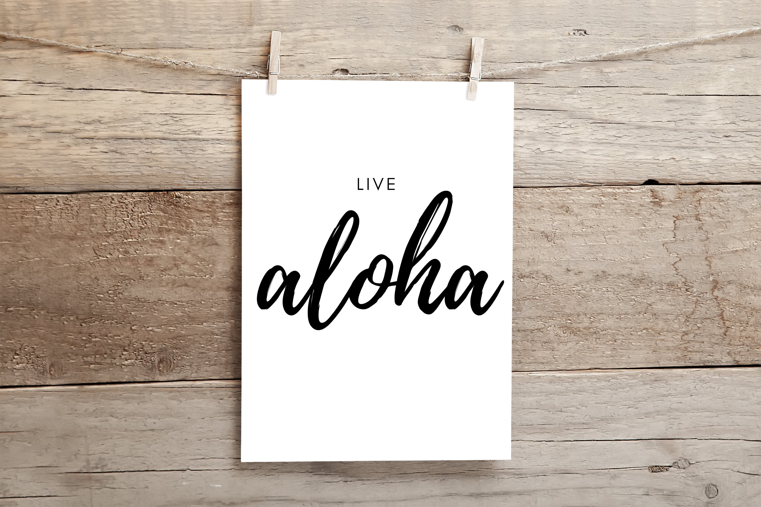 Aloha Poster Live Aloha Different Photo Papers and Sizes - Etsy
