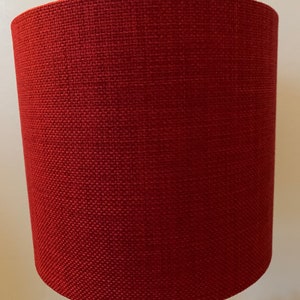 Red Drum Lampshade. Handmade. Textured Fabric. Table Floor - Etsy UK