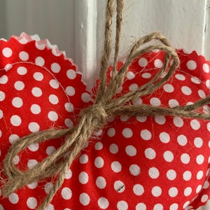 Set of 2 Hanging Padded Hearts. Rustic Shabby Chic Love Gift - Etsy