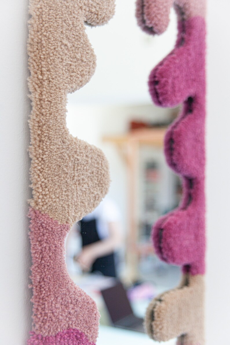 Handmade Tufted Gun Tufted Mirror Carpet Mirror Contemporary Mirror ...