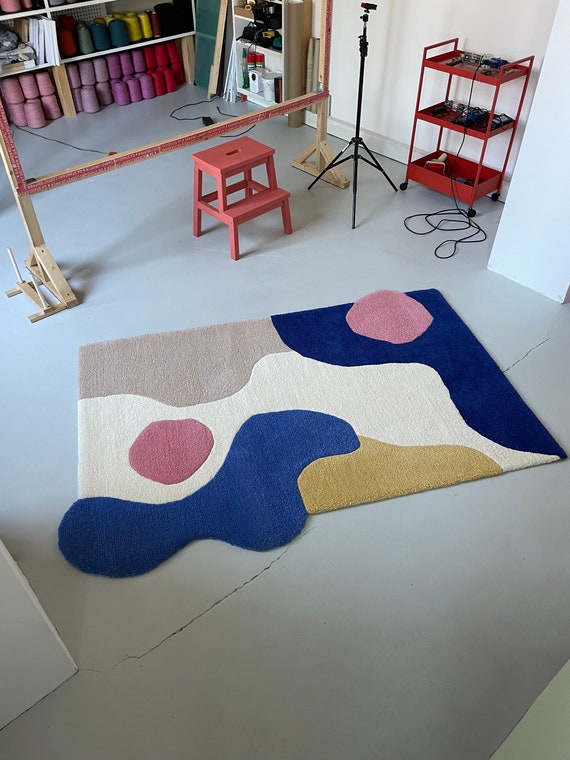 Handgemachter Tufting Teppich aus 100% Neuseeländische - Etsy.de