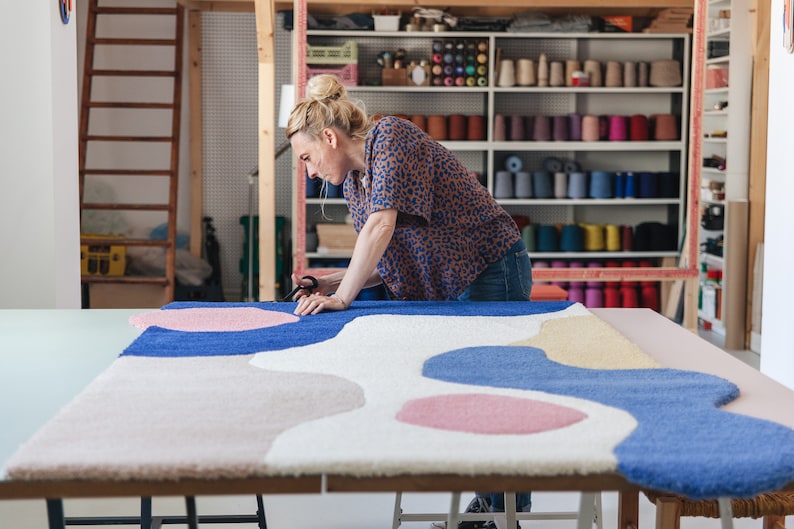 Handmade Tufted Carpet Made From 100% New Zealand Sheep's Wool, New ...