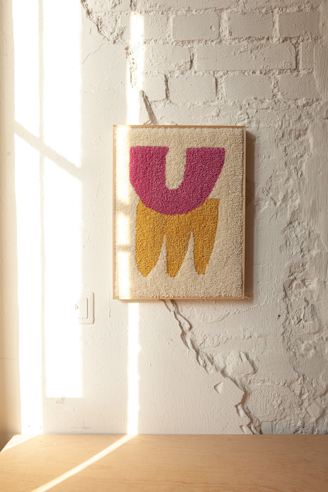 Handmade Tufting Gun Tufted Tapestry, Framed Pure Wool Wall Hanging ...