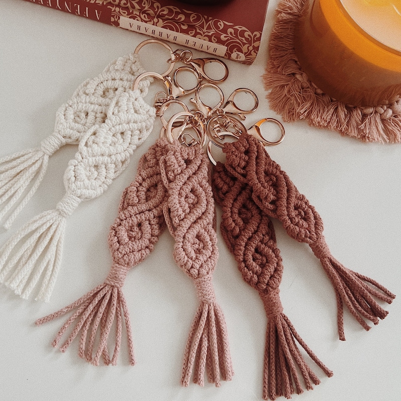 Macrame Key Chain - Etsy