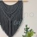 Steel Gray Macrame Wall Hangingmodern Macramewall Arthandmadehome ...