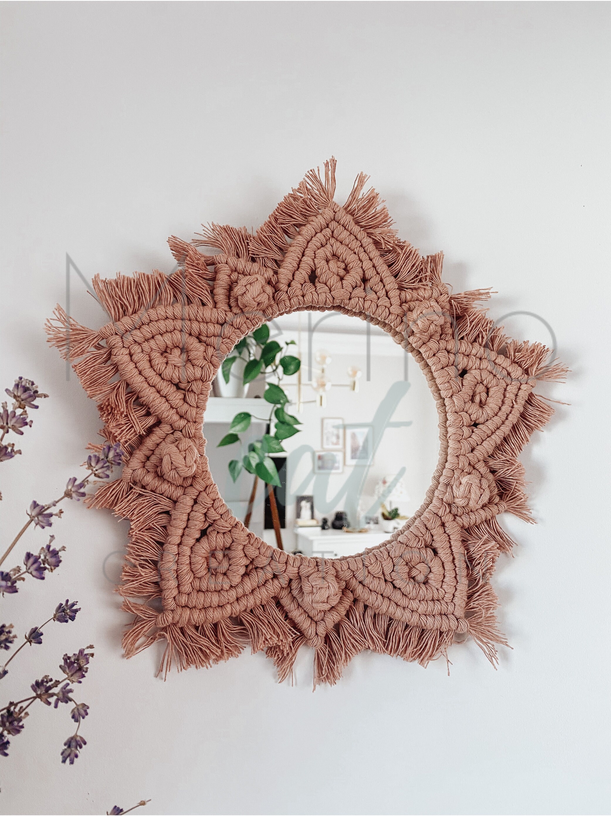 Set of 3 Macrame Mandala Mirrors: Boho Wall Decor - Etsy