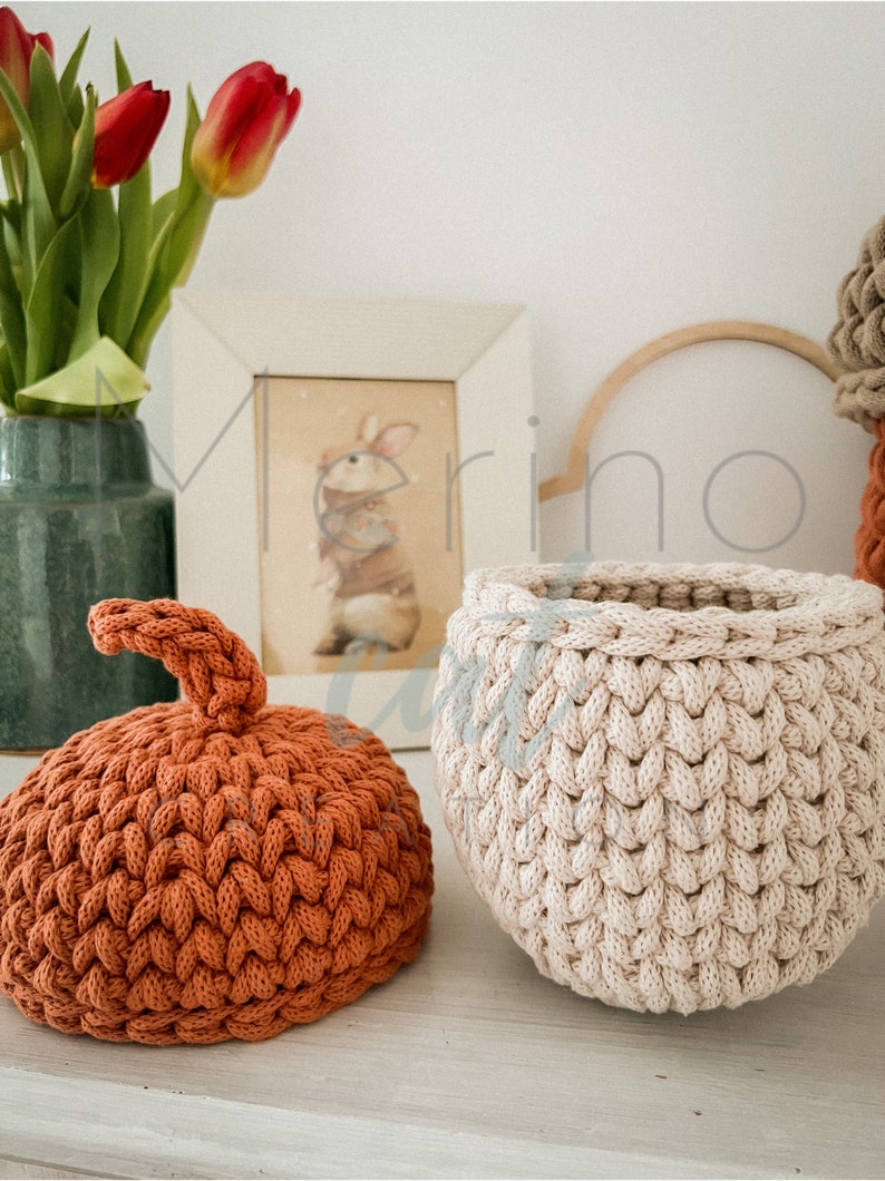 Acorn Crochet Baskets\storage Basket\crochet Kids Decor\nursery Storage ...