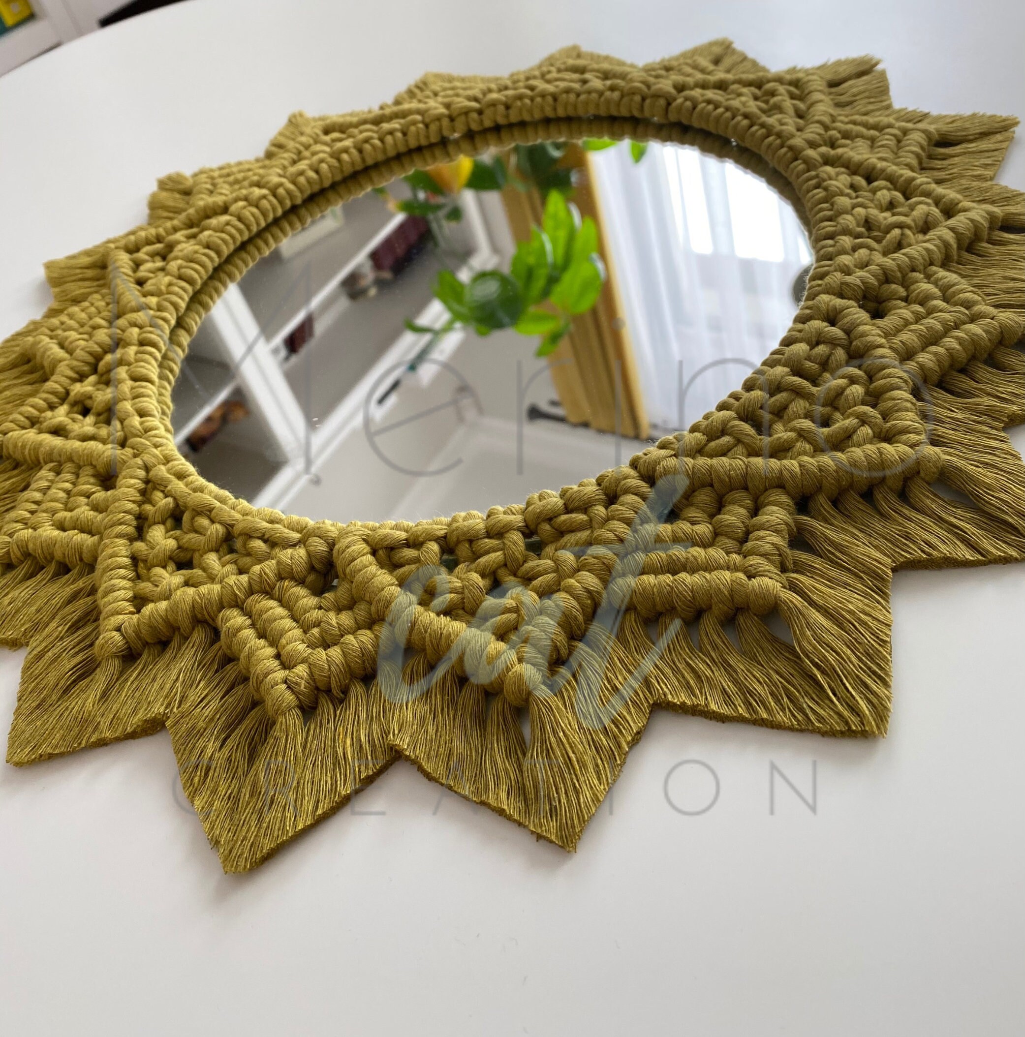 Handmade Macrame Mandala Mirror: Boho Home Decor - Etsy