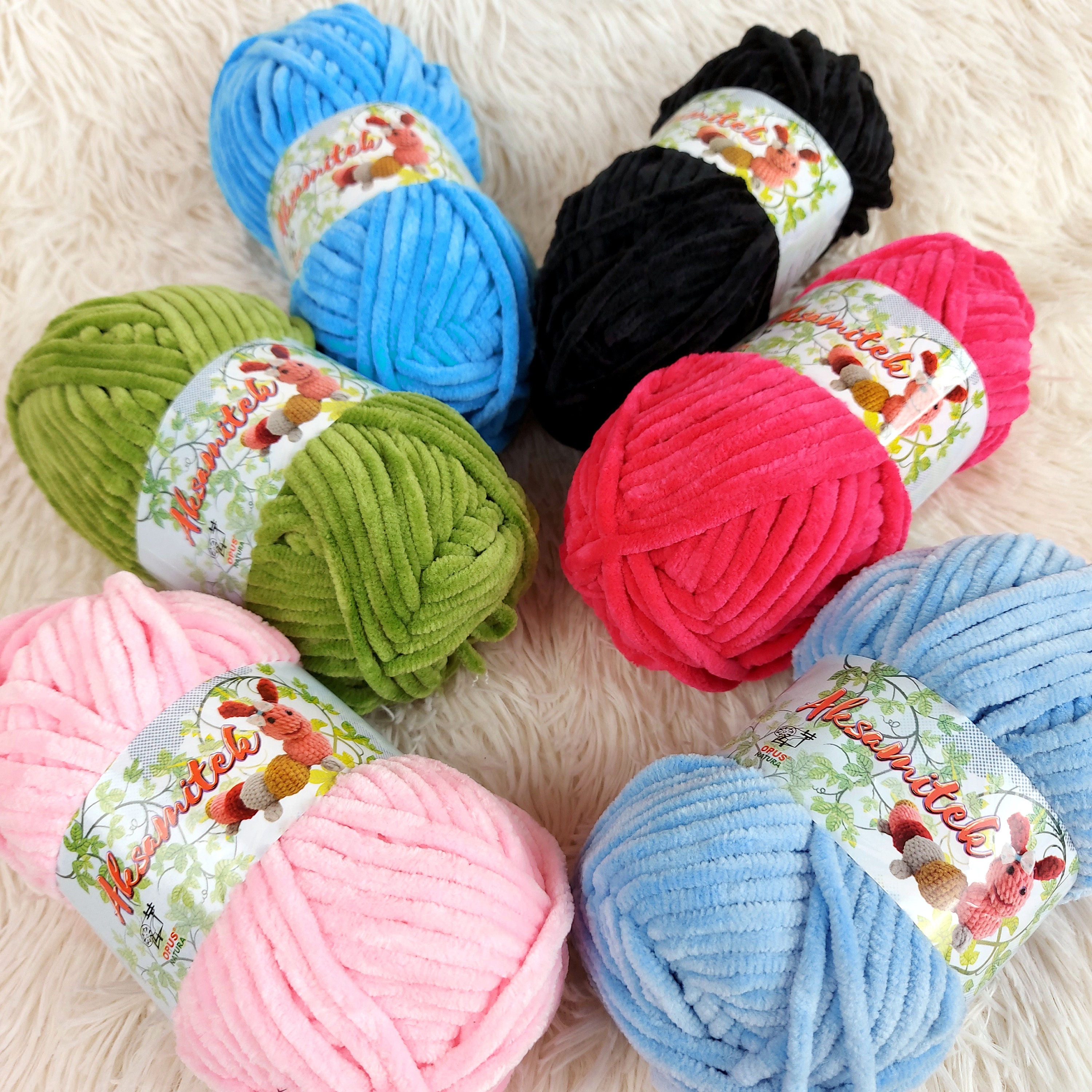 Plush Bulky Velvet Yarn for Crochet Amigurumi Soft Chenille - Etsy