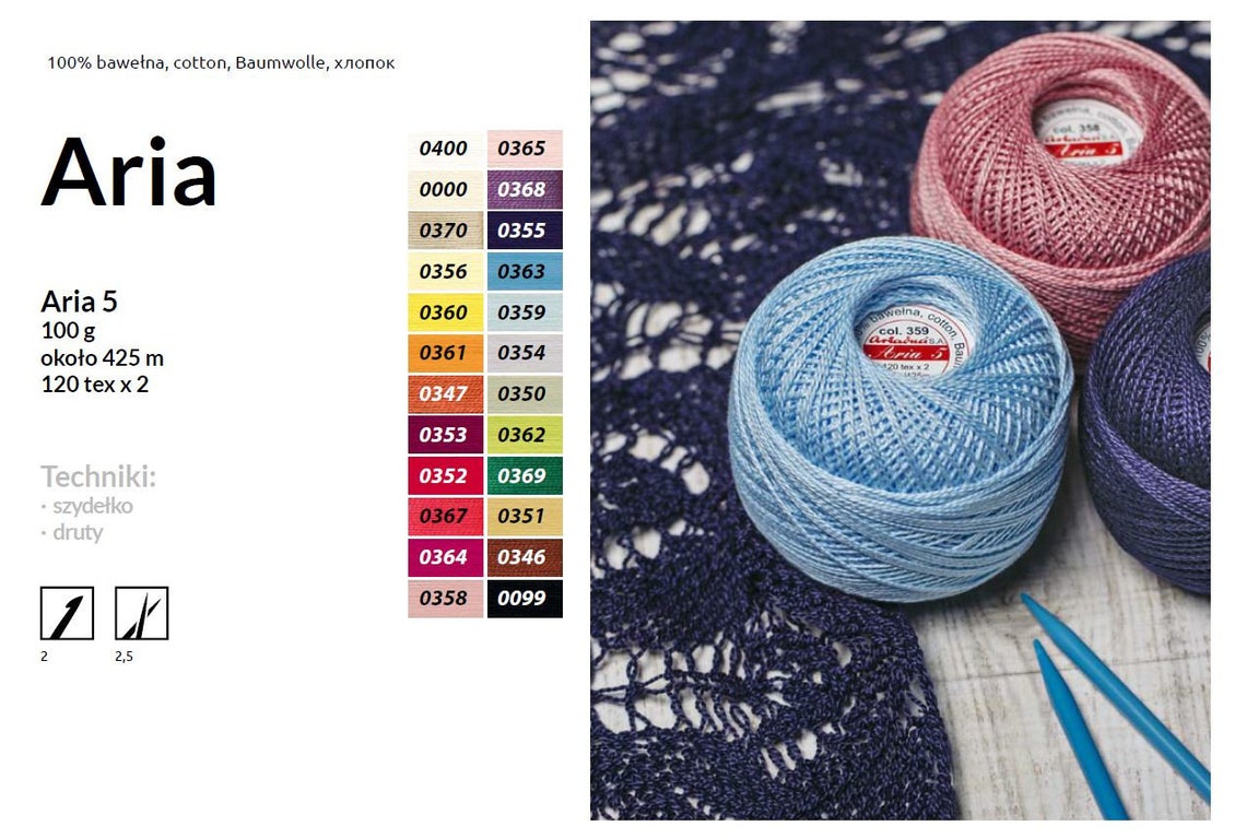 Crochet Thread Size 5 Mercerized Cotton Yarn Fine Thread - Etsy