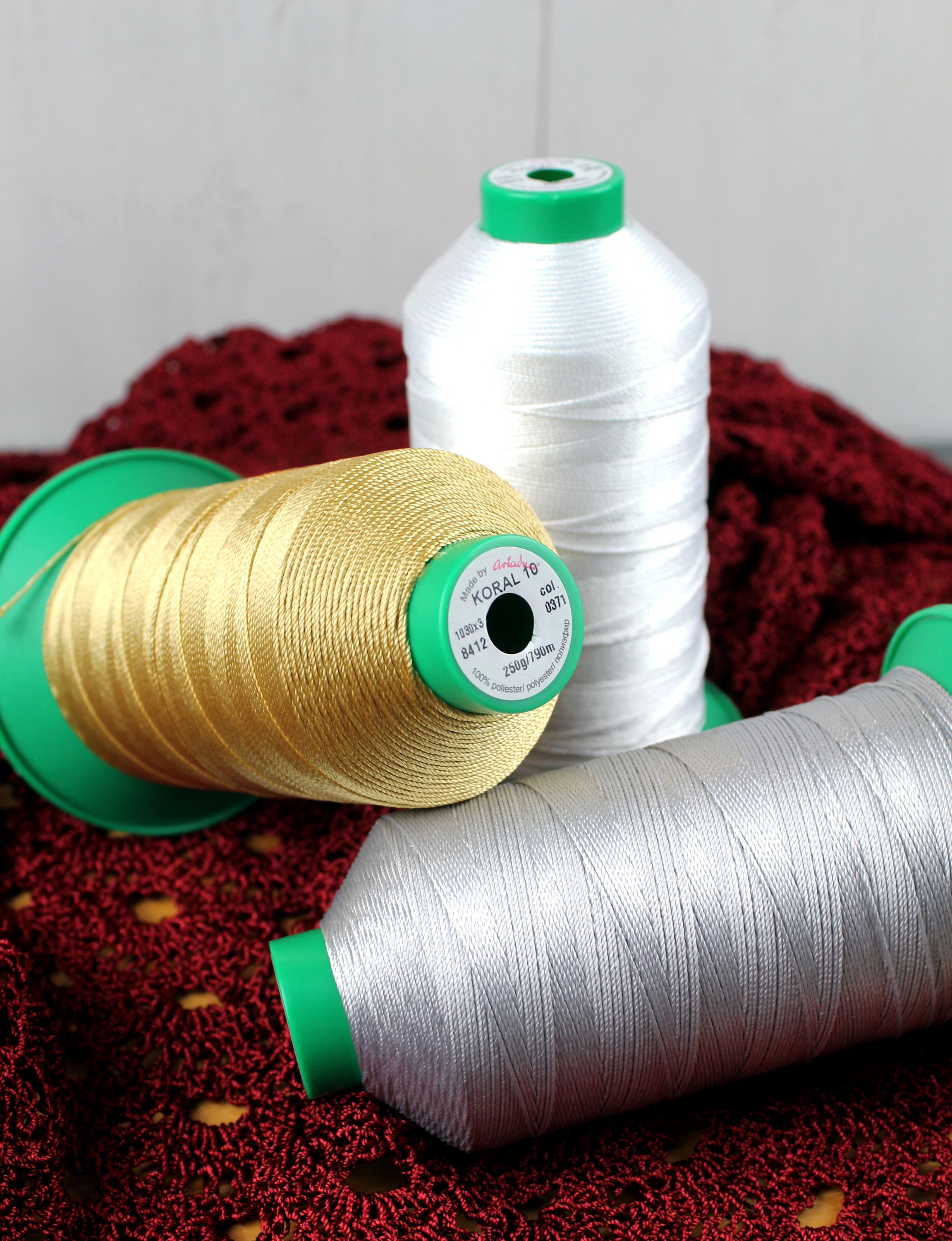Gleaming KORAL 10 Crochet Thread - Luxurious Gift for Crocheters, Shiny ...