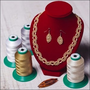 Thin Shiny Thread for Jewelry Making, Glossy Decorative Tatting Thread ...