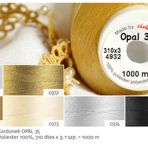 Thin Shiny Thread for Jewelry Making, Glossy Decorative Tatting Thread ...