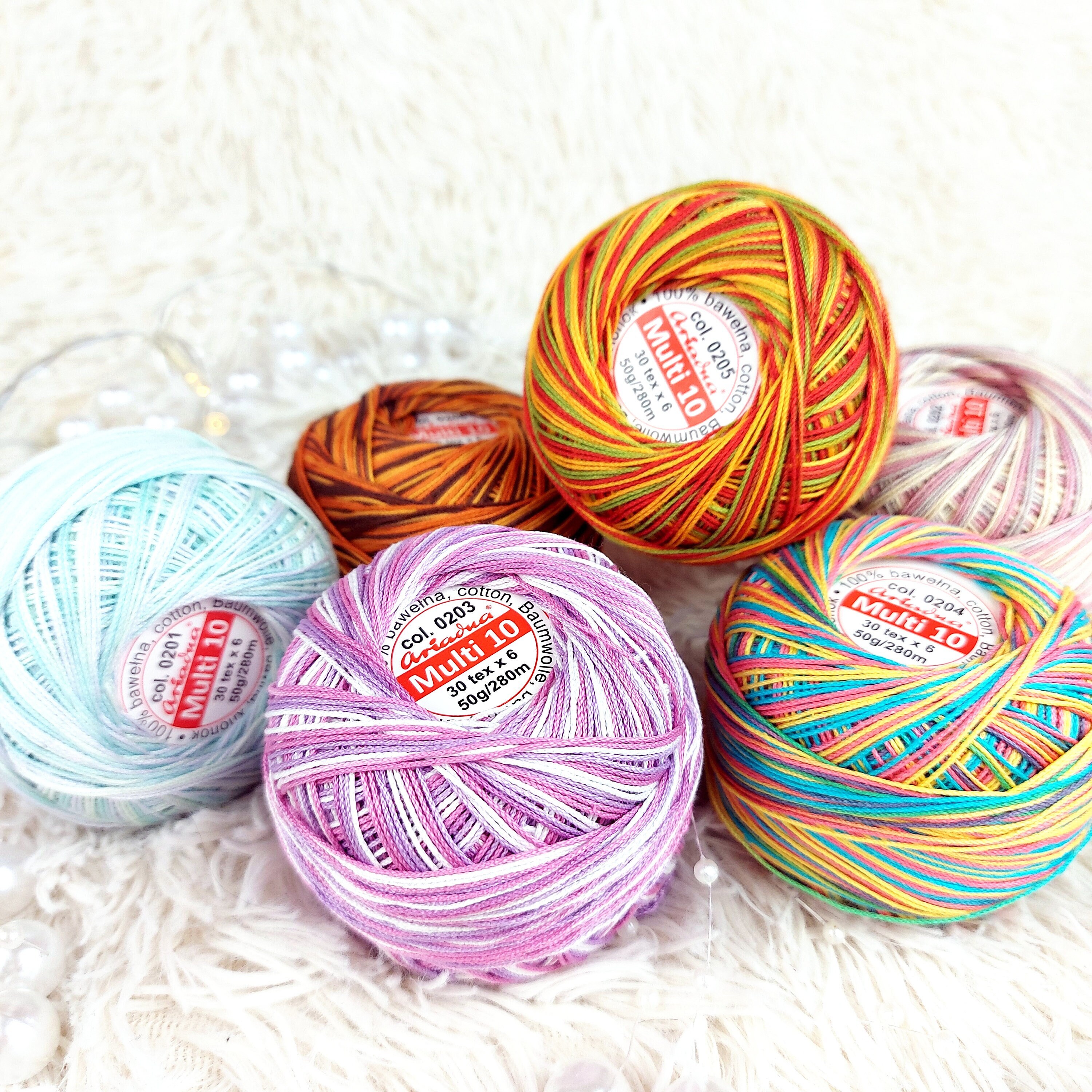 Shaded Crochet Thread Size 10, Gradient Mercerized Cotton Ball, Ombre ...