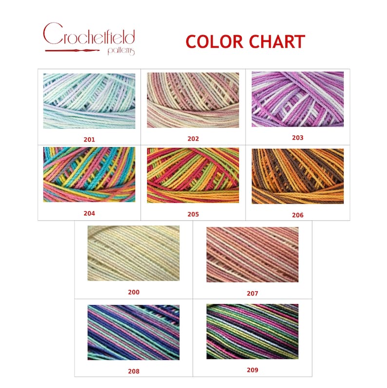 Shaded Crochet Thread Size 10, Gradient Mercerized Cotton Ball, Ombre ...
