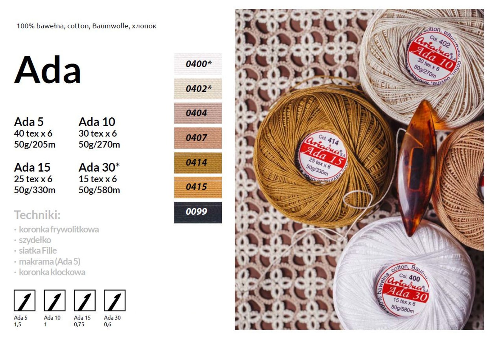 Crochet Thread Size 5, Mercerized Cotton Yarn, Tatting Thread ADA, 50g ...