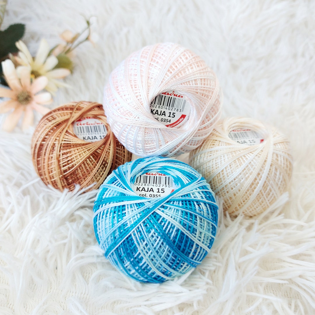 Shaded Mercerized Cotton Crochet Thread: Ombre Fine Thread, 30g Ball - Etsy