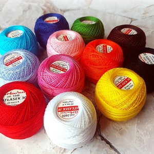 Luxurious Satin Crochet Thread Size 30 - High-shine Cotton Embroidery ...