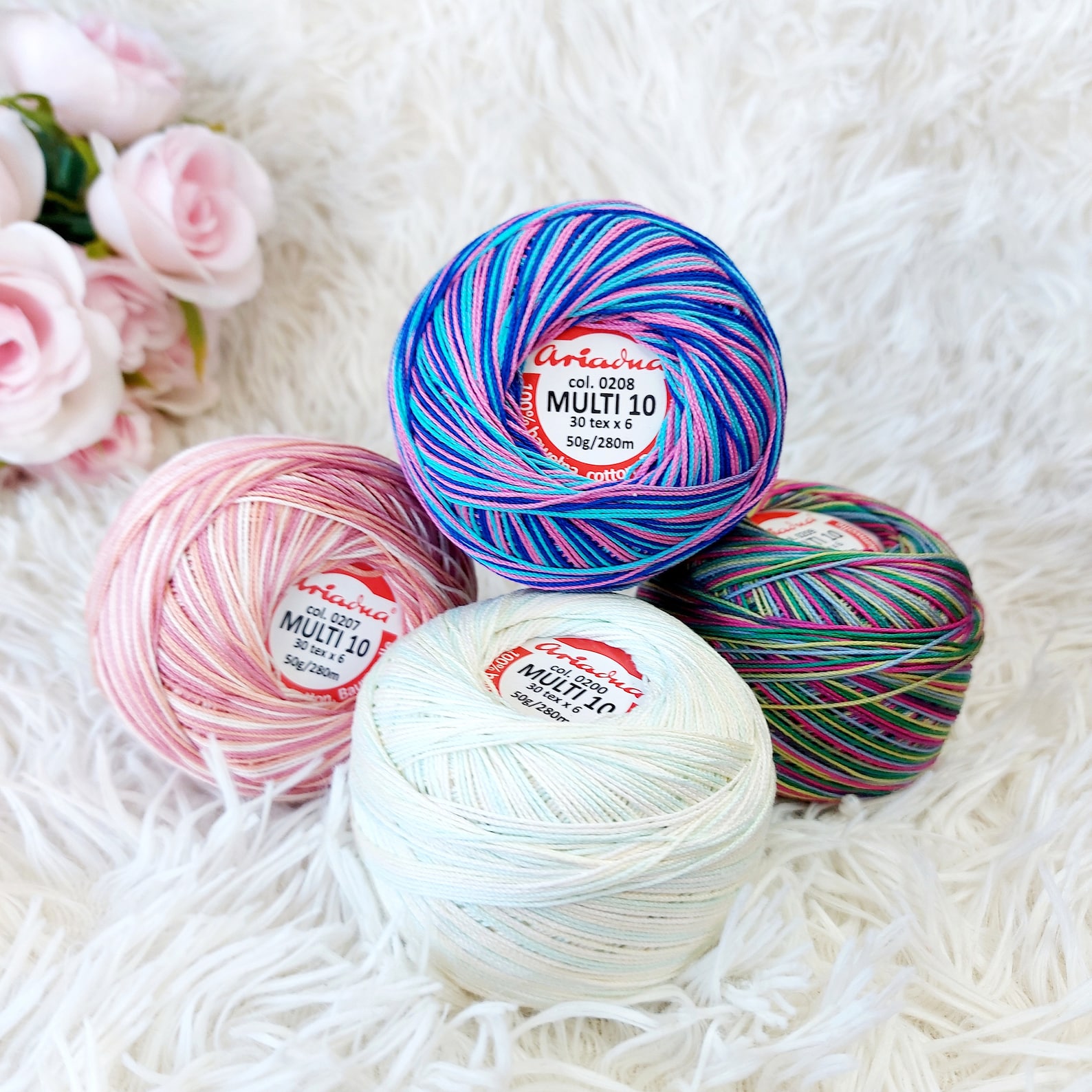 Shaded Crochet Thread Size 10, Gradient Mercerized Cotton Ball, Ombre ...