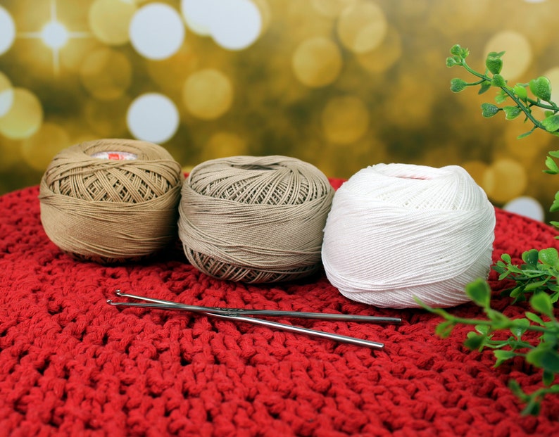 Crochet Thread Size 5, Mercerized Cotton Yarn, Tatting Thread ADA, 50g ...