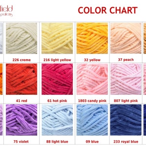 Plush Bulky Velvet Yarn for Crochet Amigurumi, Soft Chenille Yarn for ...