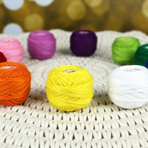 Crochet Thread Size 8, Embroidery Thread, Cotton Yarn Skeins, Fine ...