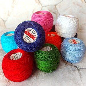 Luxurious Satin Crochet Thread Size 30 - High-shine Cotton Embroidery ...