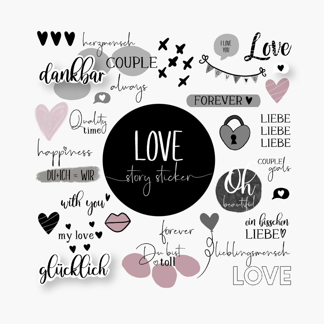 70+ INSTAGRAM STORY STICKER | Set Love - Etsy