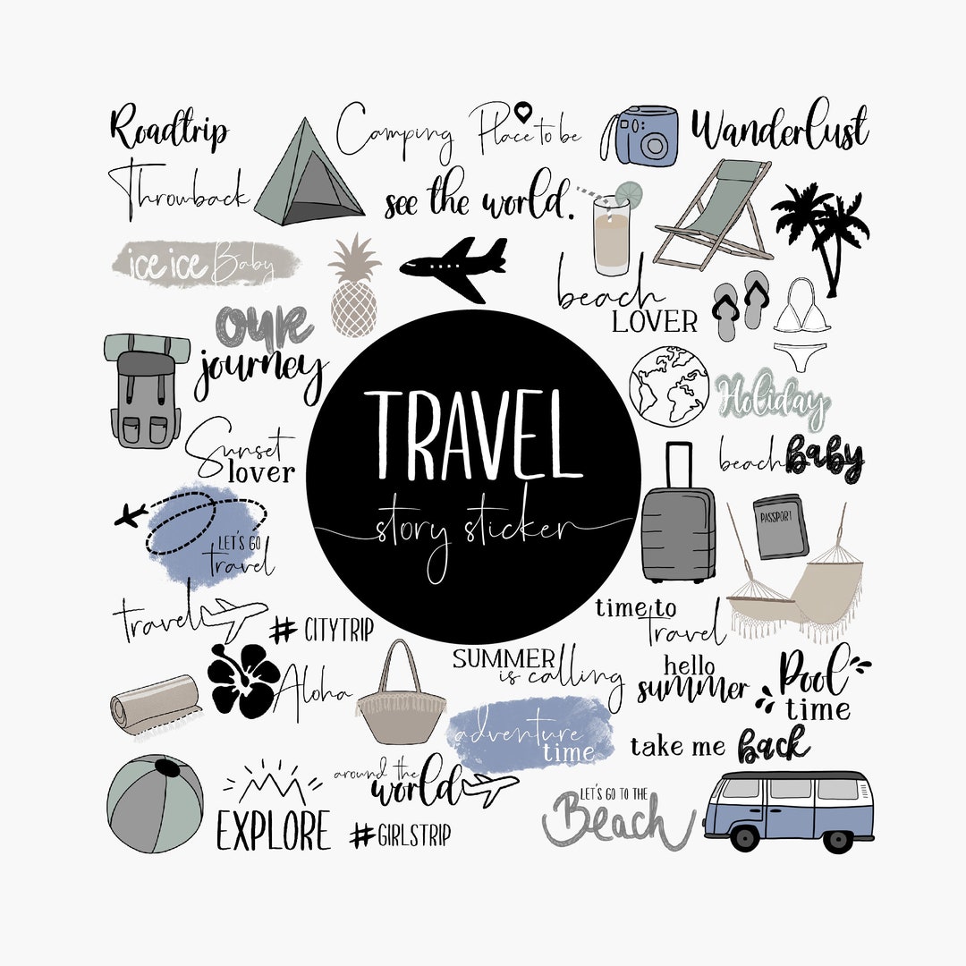 110+ INSTAGRAM STORY STICKER | Set Travel - Etsy