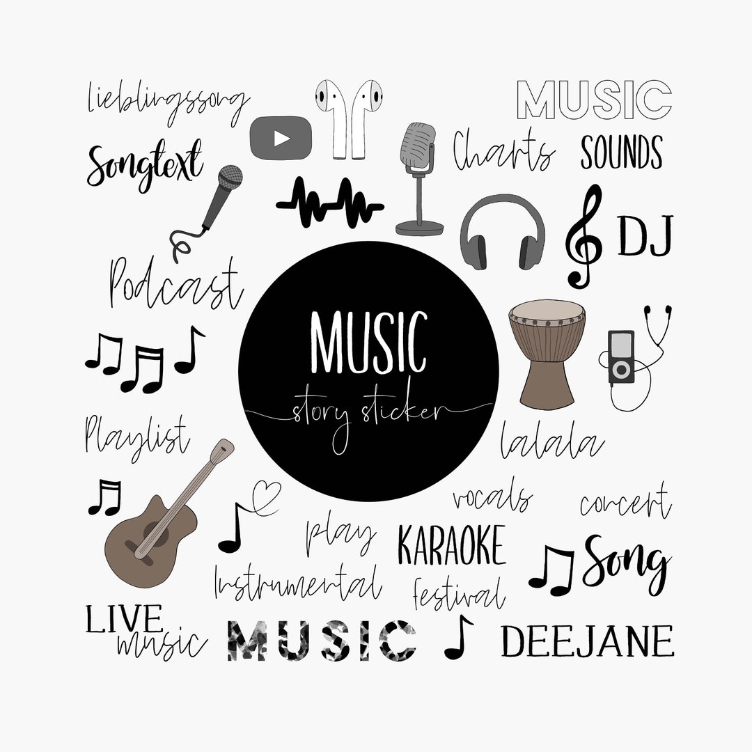 60+ INSTAGRAM STORY STICKERS | Set Music - Etsy