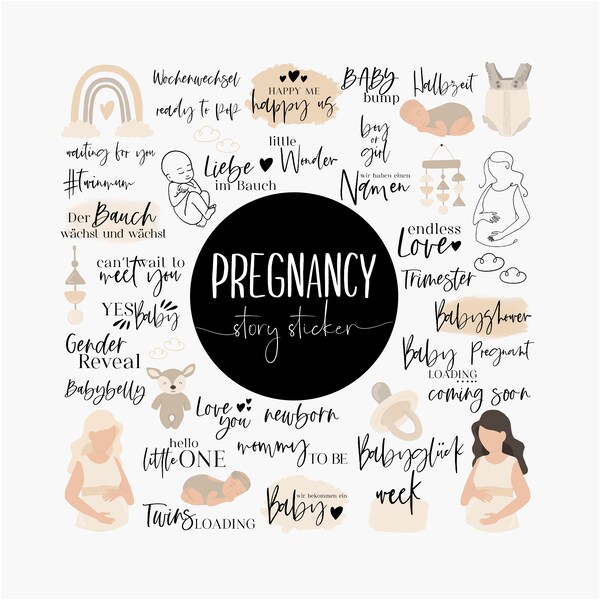 Pregnancy Stickers - Etsy