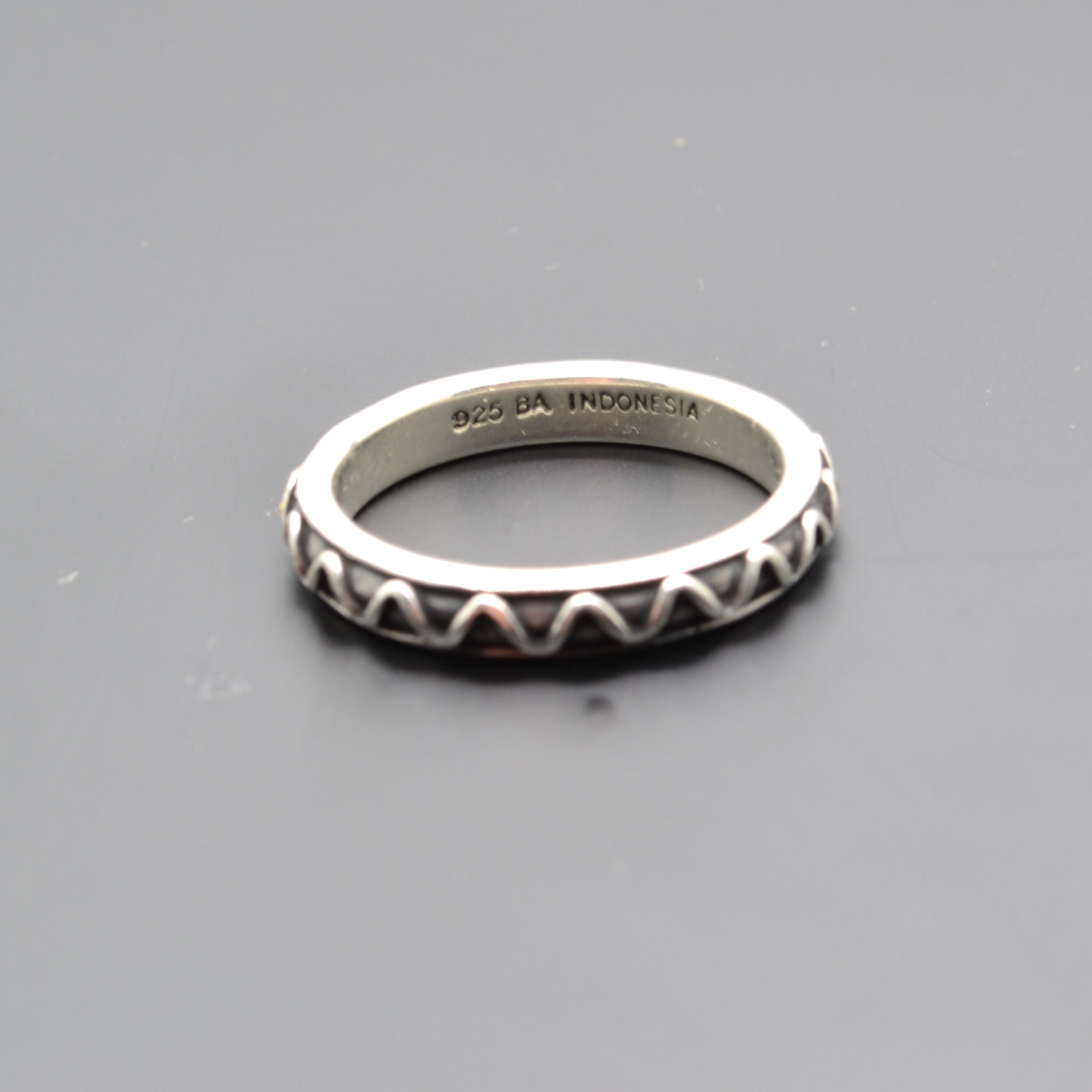 Pair of Stackable Bali Sterling Rings Silver Band BA Suarti Size 9 ...