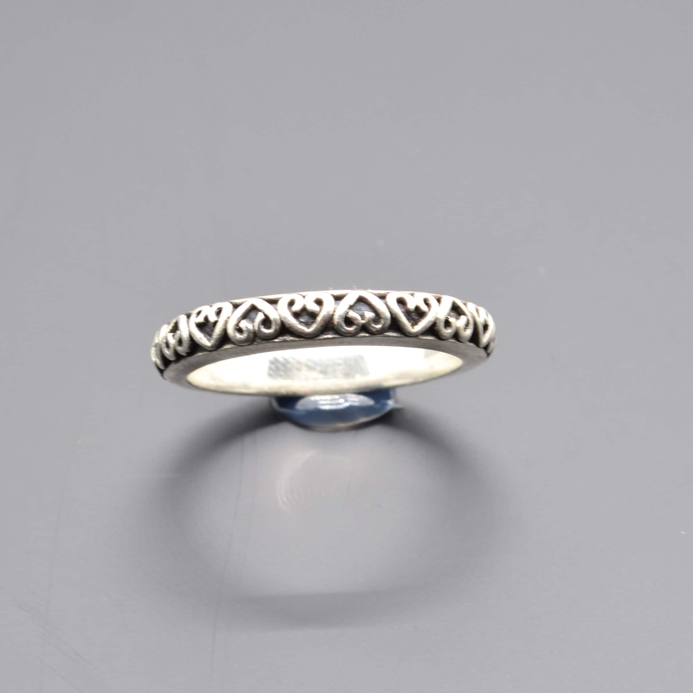 Pair of Stackable Bali Sterling Rings Silver Band BA Suarti Size 9 ...