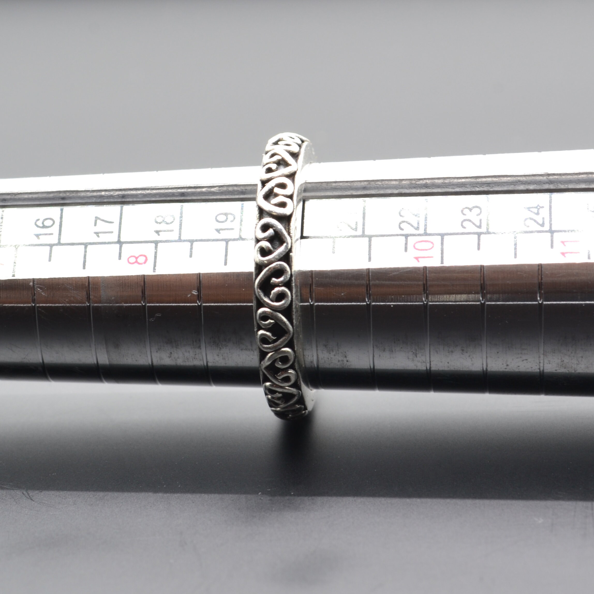 Pair of Stackable Bali Sterling Rings Silver Band BA Suarti Size 9 ...