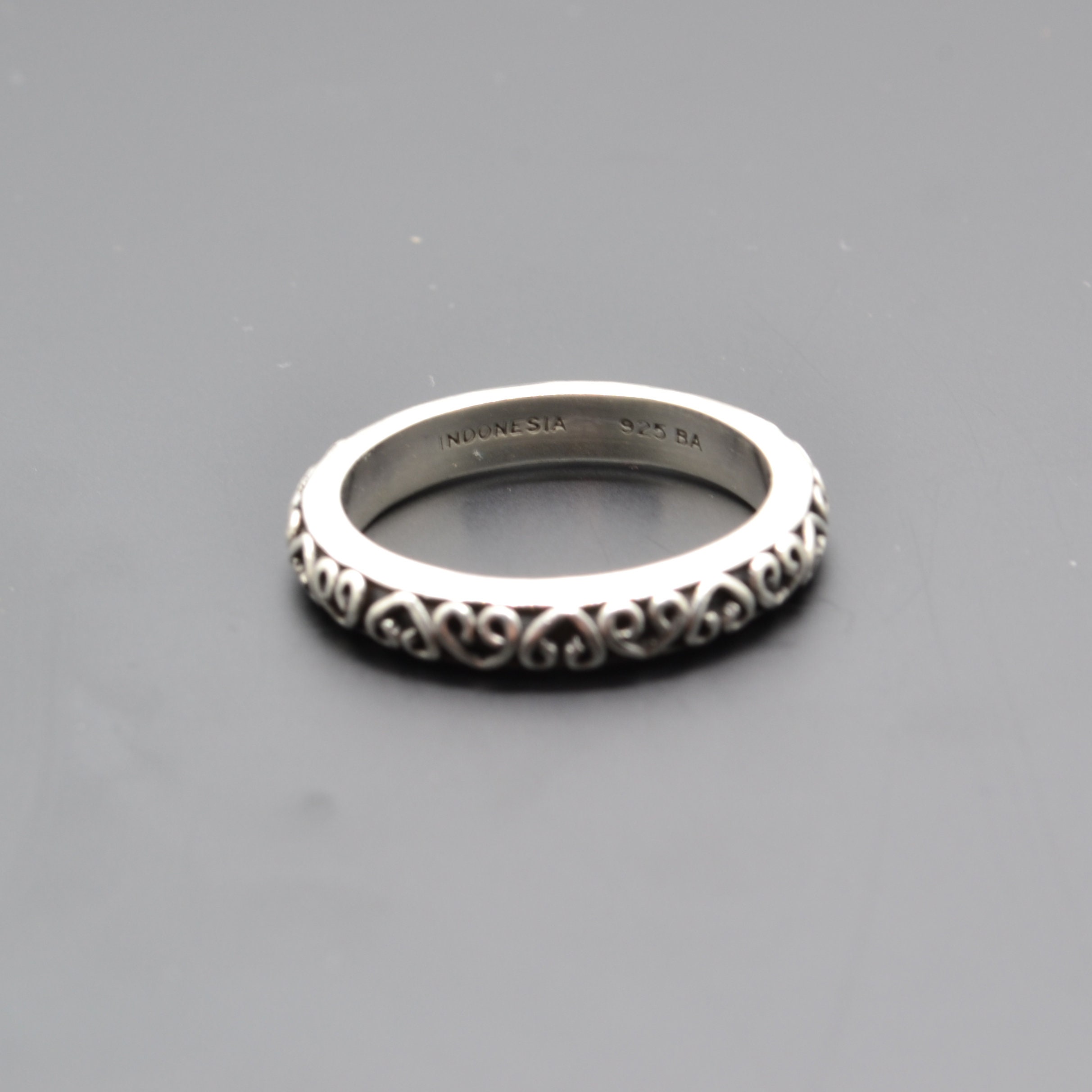 Pair of Stackable Bali Sterling Rings Silver Band BA Suarti Size 9 ...