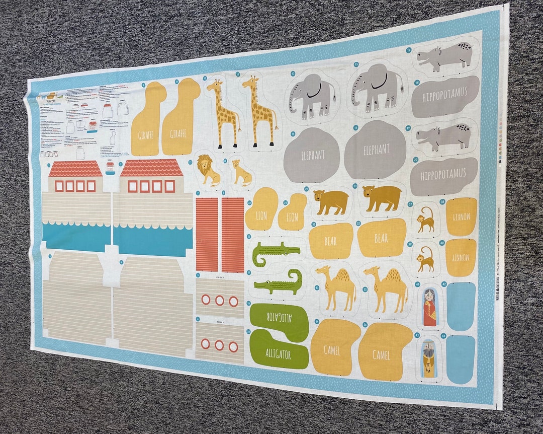 20876-11 Noahs Ark Cut and Sew Ark & Animals Panel by Moda - Etsy