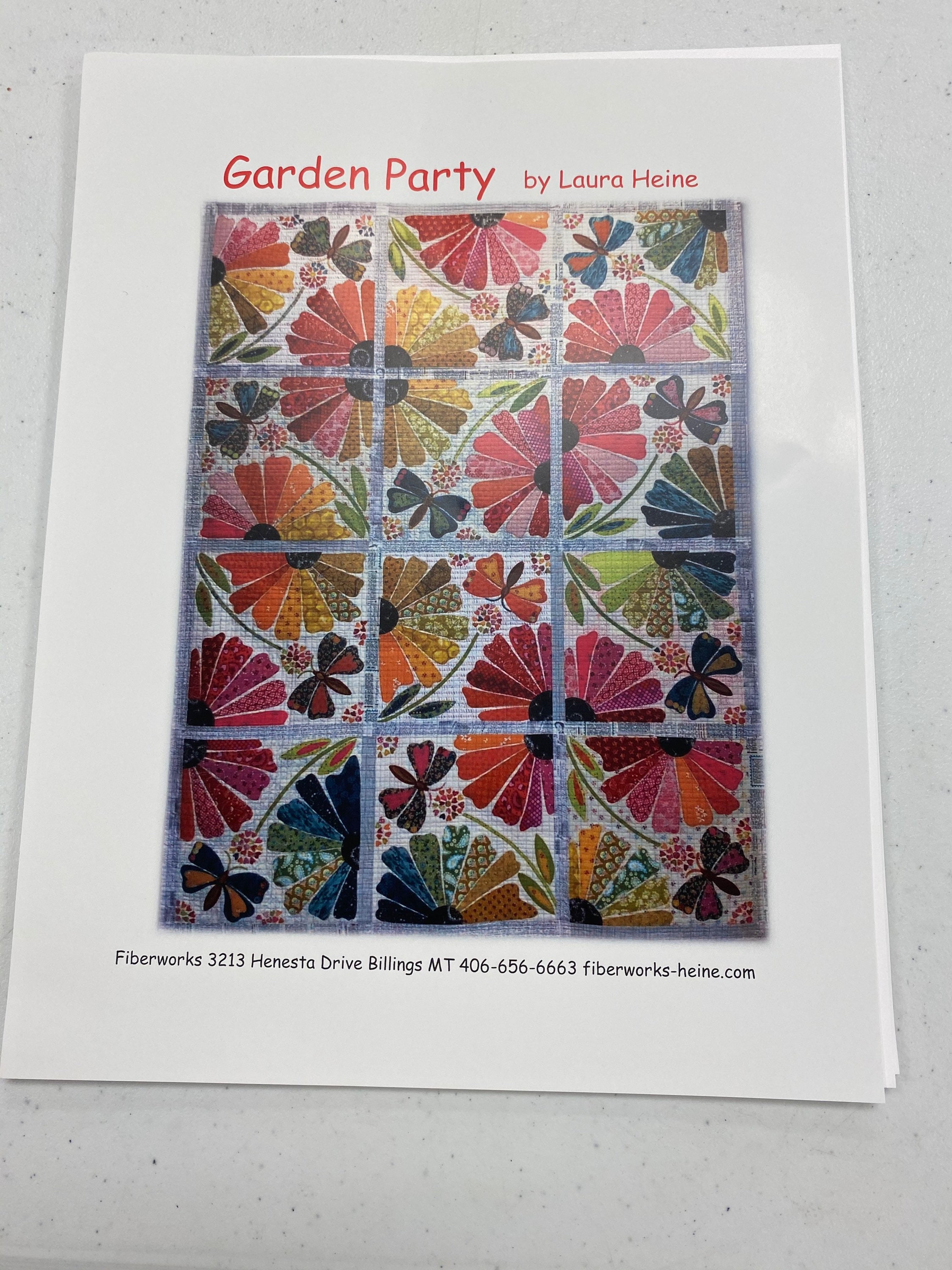 Garden Party Pattern by Laura Heine, Fiberworks - Etsy