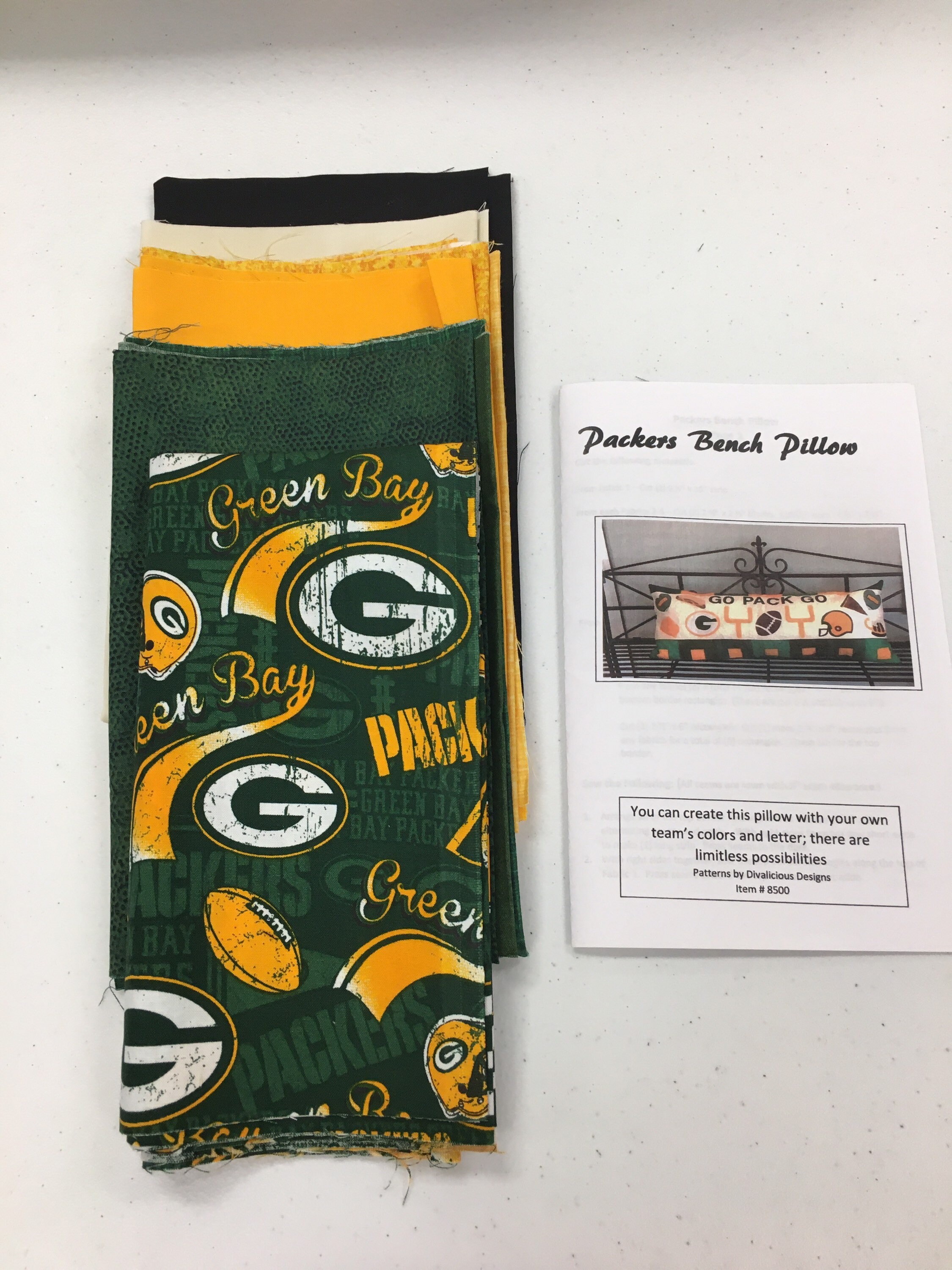 Packers Bench Pillow Kit by Divalicious Designs 16x 38 | Etsy