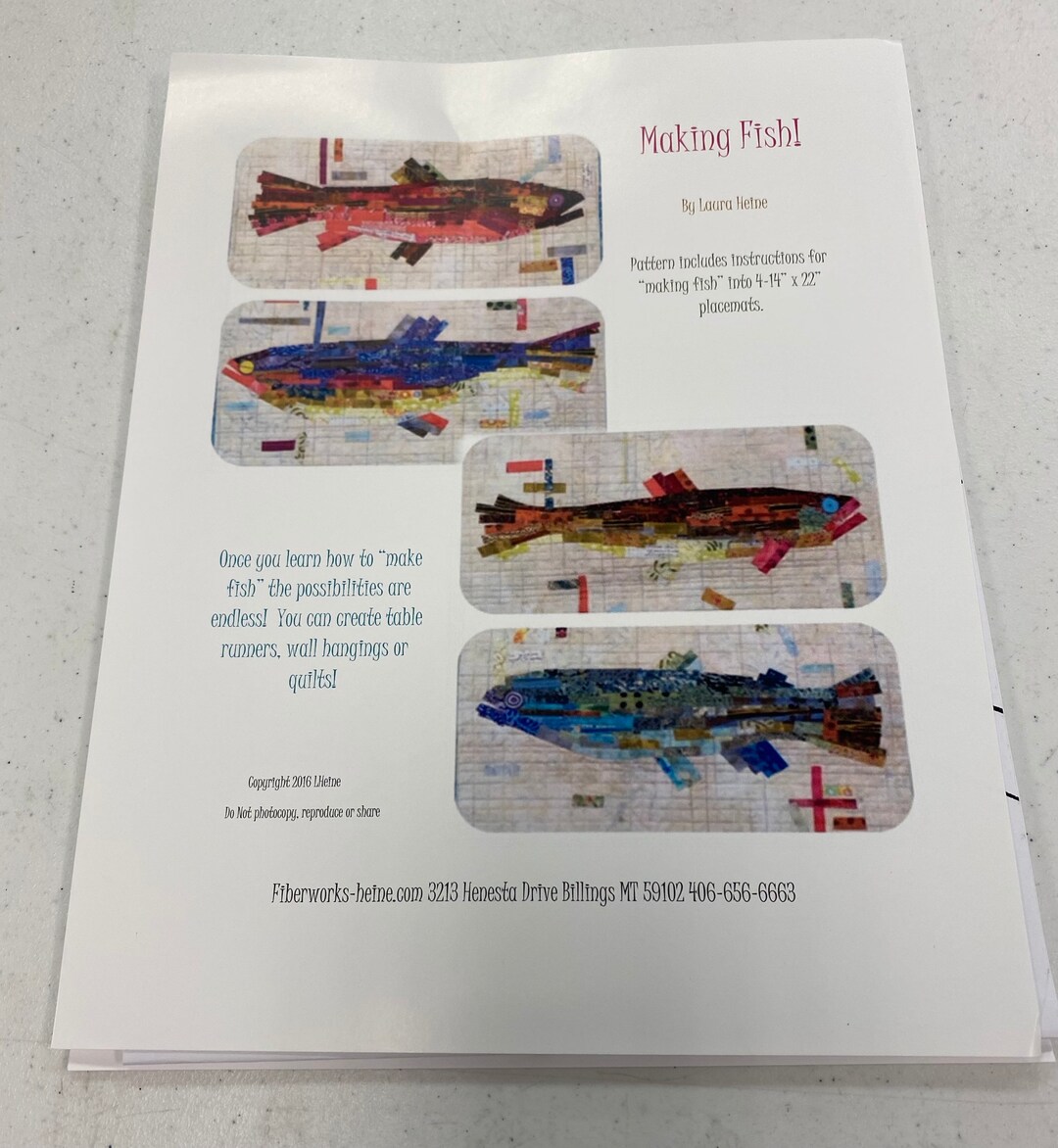 Making Fish Pattern by Laura Heine for Fiberworks Inc - Etsy