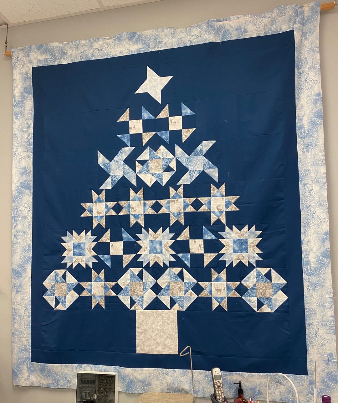 Christmas at Home Quilt Kit Made With the Blizzard Blues Fabric ...