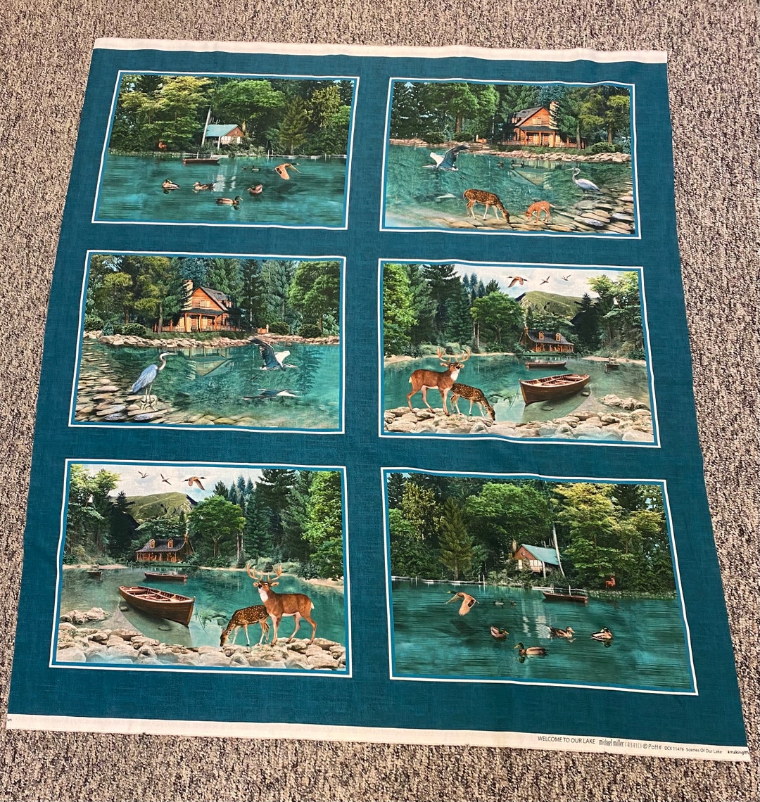 DCX11476 Welcome to Our Lakes Scenic Panel by Michael Miller - Etsy